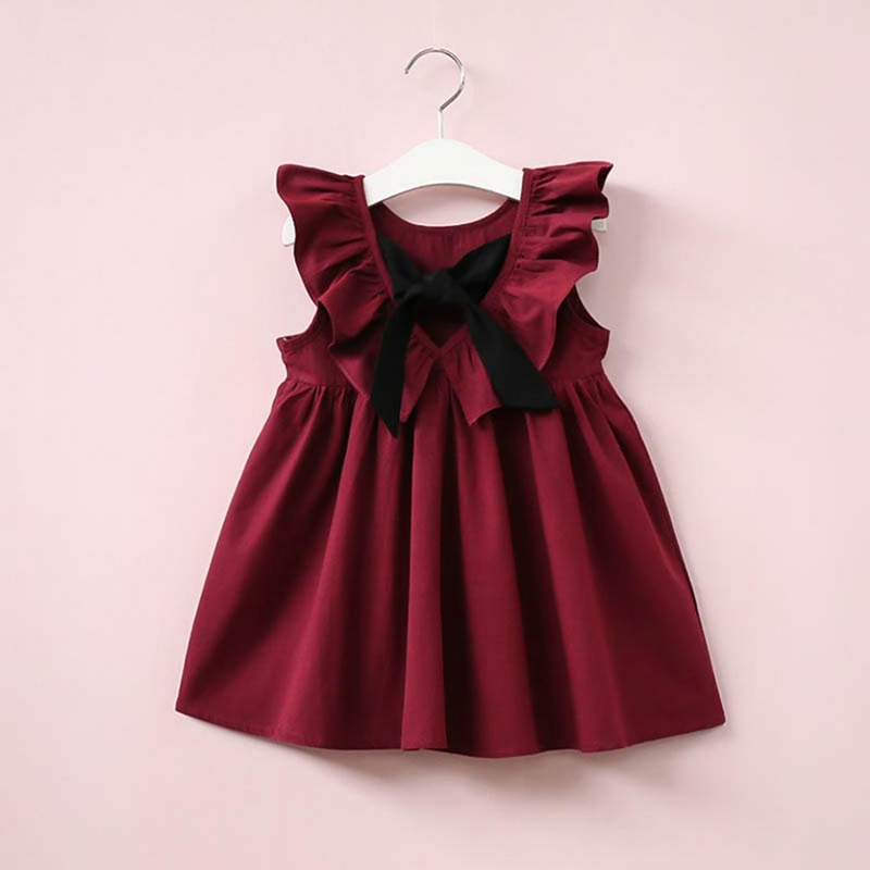 Cute Girls Dress Summer Children's Wear Girls Sleeveless Pleated ...