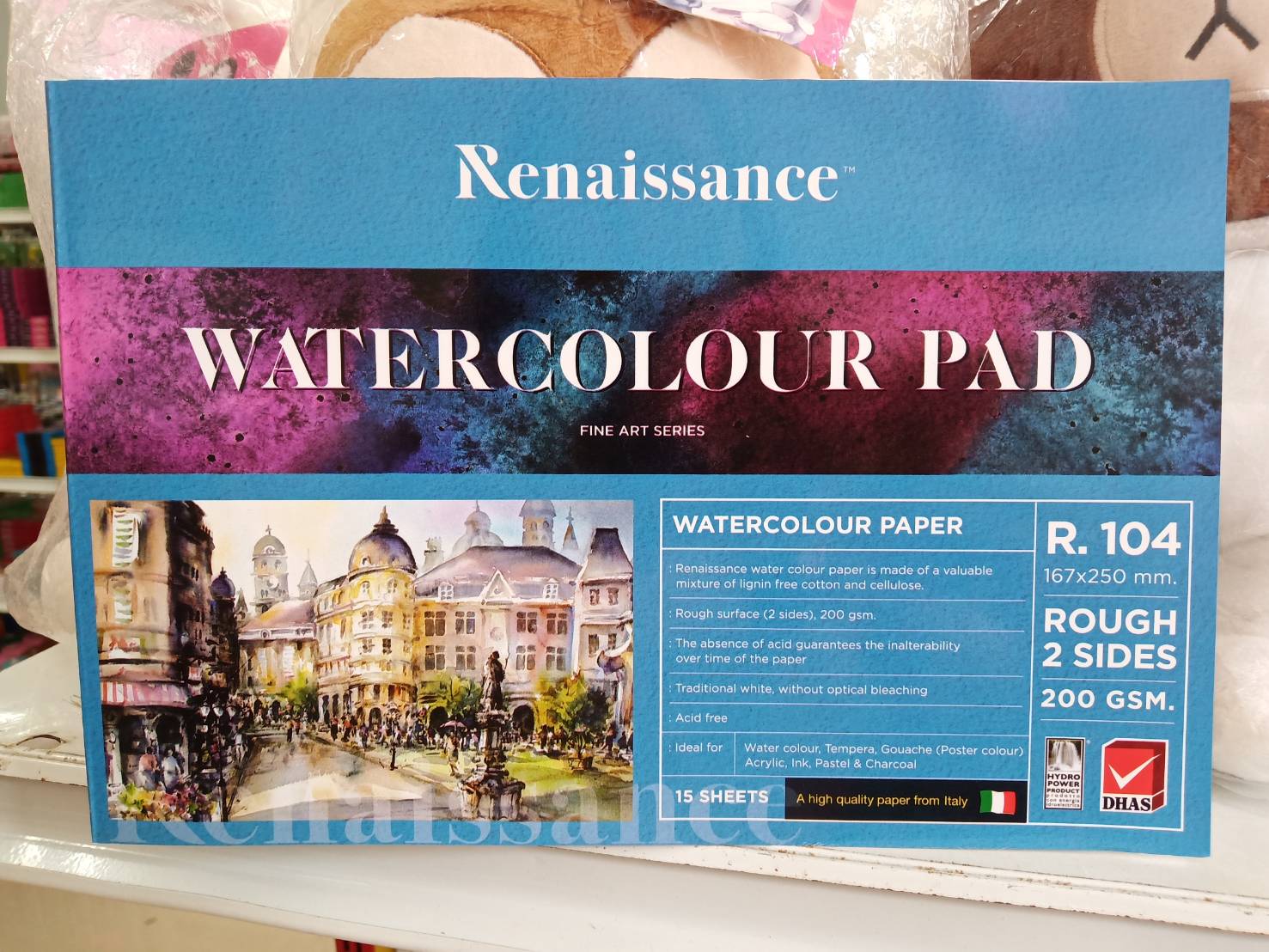 สมุดวาดเขียน ชนิดเรียบ หนา200g (R201 R202 R205 R206) A2 A3 A4 เรนาซองซ์ ...