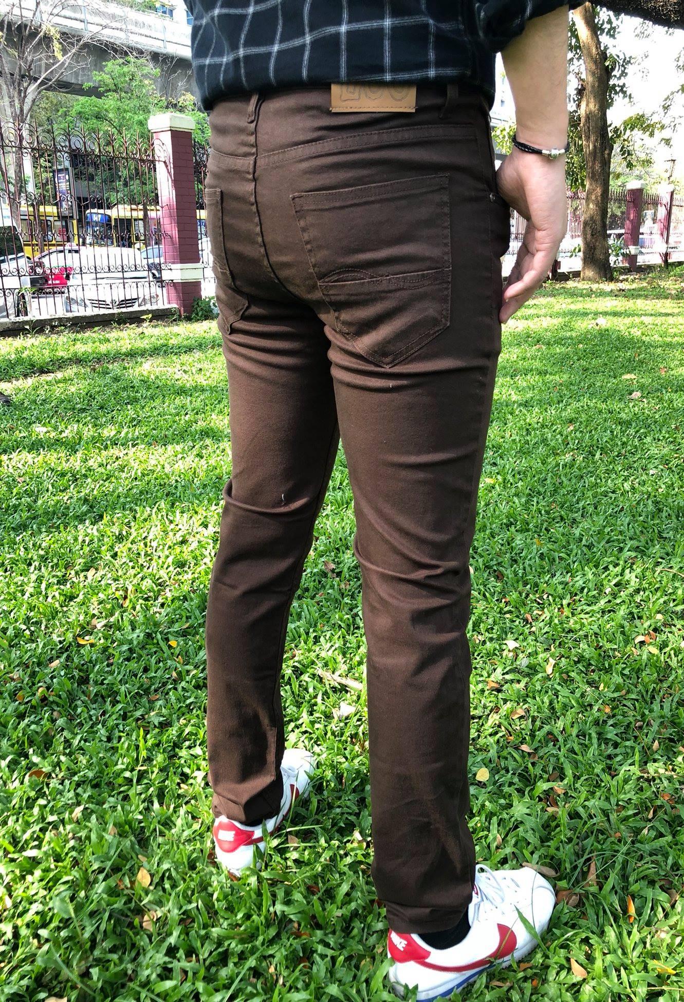 ขายาวผ้าชิโน่ ทรงกระบอกเล็ก ผู้ชายลาย Lee - MG Jeans House - ThaiPick