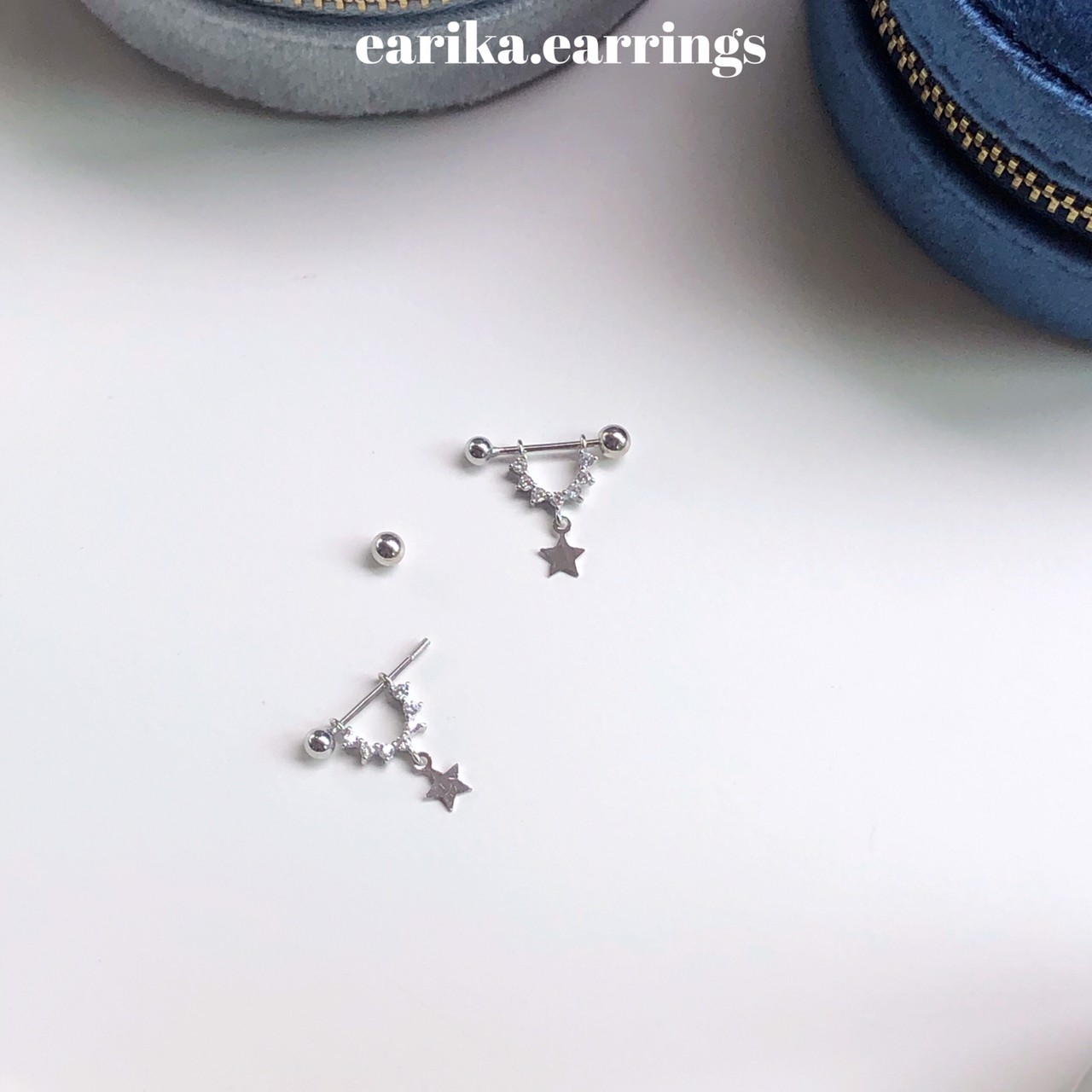 earika.earrings - comet piercing จิวหูเงินแท้จี้ดาว (ราคาต่อชิ้น) เหมาะสำหรับคนแพ้ง่าย - earika ...