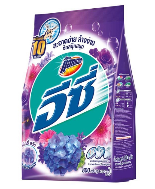Attack Easy Regular Powder Detergent Happy Sweet Pink 800g.แอทแทค อีซี่ ...