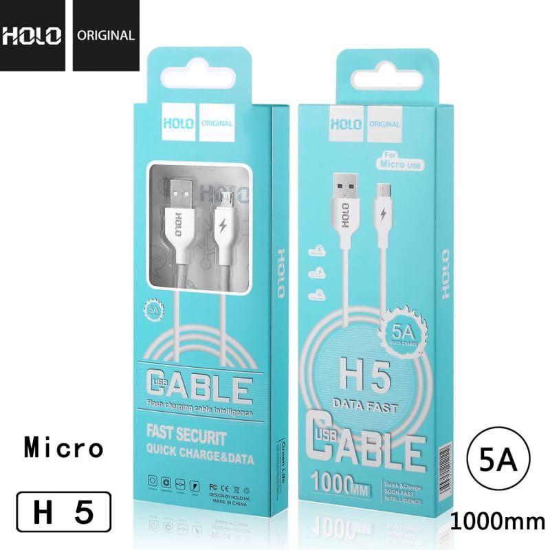 (ของแท้100)สายชาร์จ Micro USB HOLO Fast Charge5A รุ่น H5 สำหรับ ...