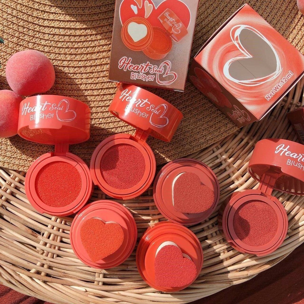 Kiss Beauty Heart Seal Blusher บลัชออน คุชชั่น ปั้มรูปหัวใจ แบบนุ่มๆ ...