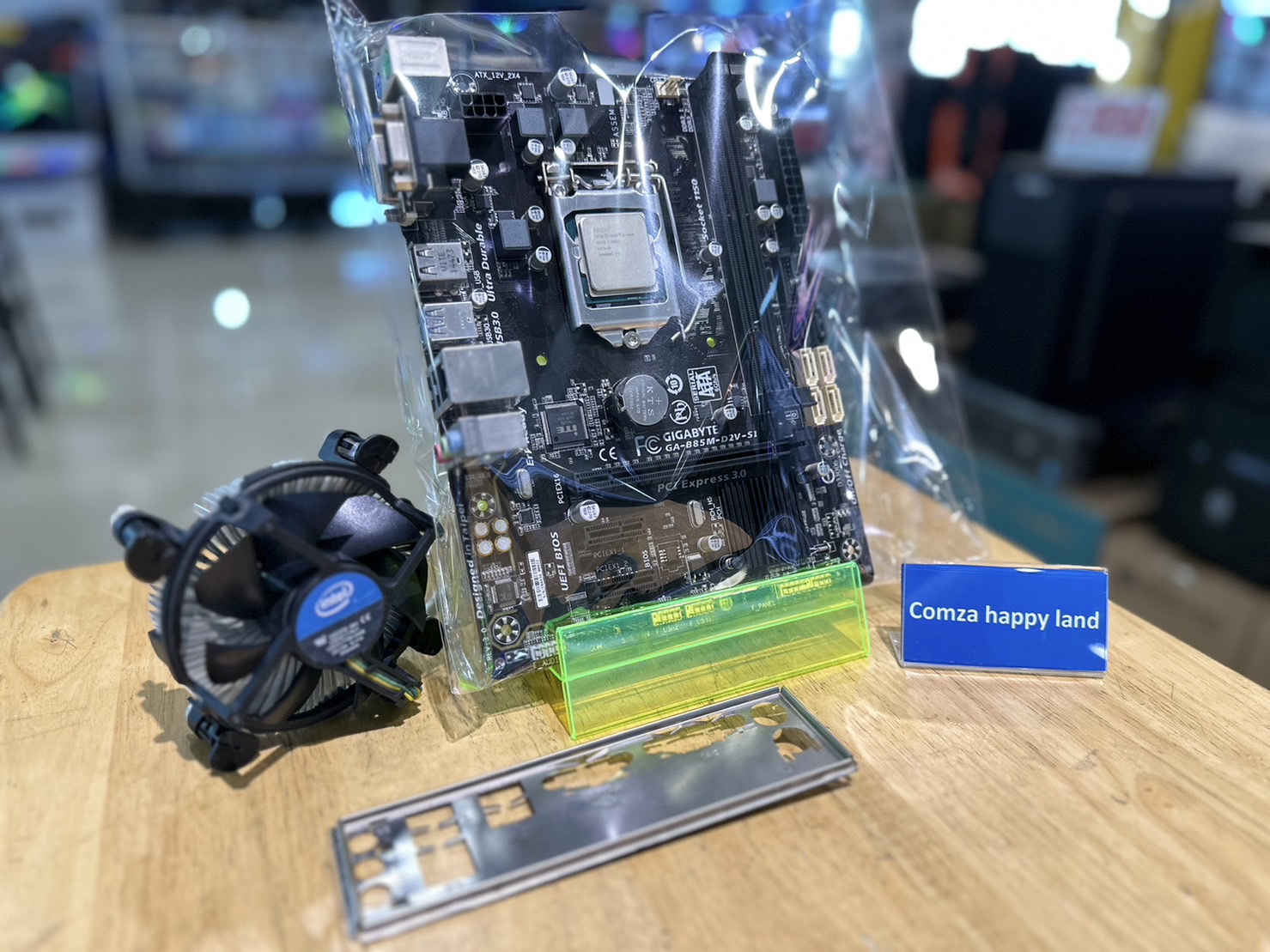 ชุดเซต CPU i7 i5 i3 พร้อมเมนบอร์ดSocket 1150 Gigabyte GA-B85M-D2V-S1 CPU i3i5i7 พร้อมซิ้งค์พัดลม ...