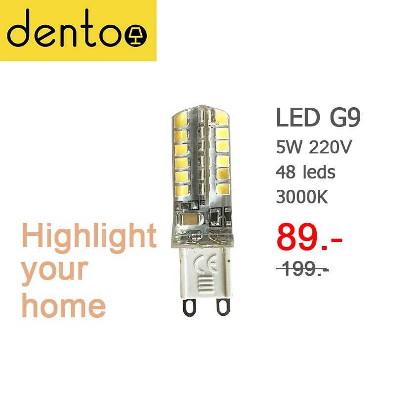 Dento หลอดไฟ LED G9 5W 48 leds 3000K 220V | Lazada.co.th
