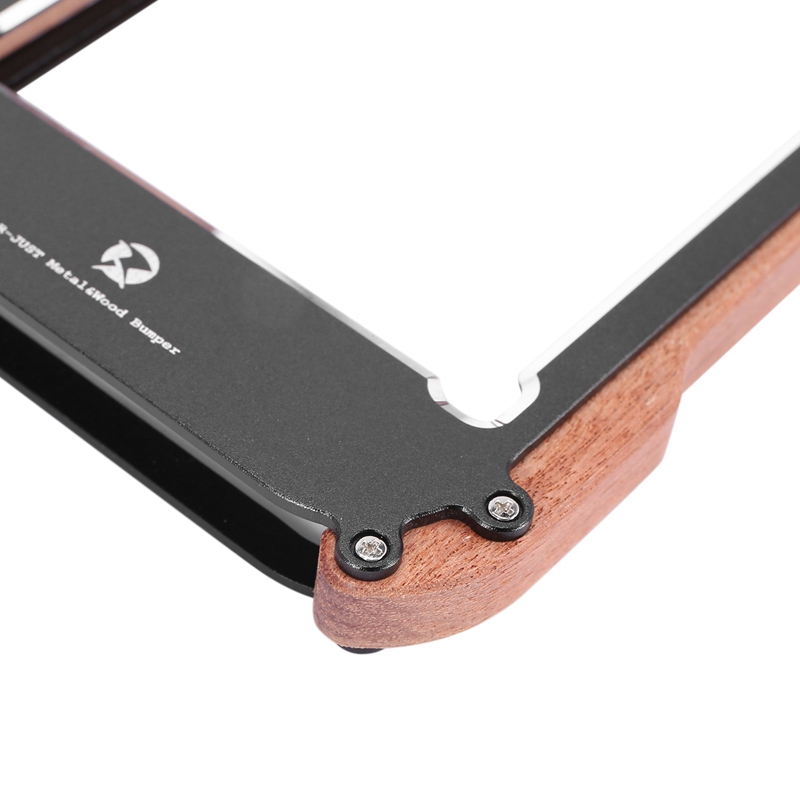 R-JUST Luxury Wood Aluminum Metal Case Armor Defender Cover Protective ...