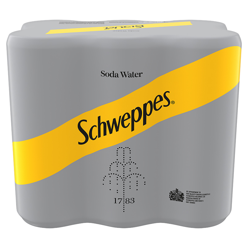 ชเวปส์ มิกเซอร์ โซดา 330 มล. 6 กระป๋อง Schweppes Mixer Soda Water 330ml Pack 6 - Coca-Cola ...