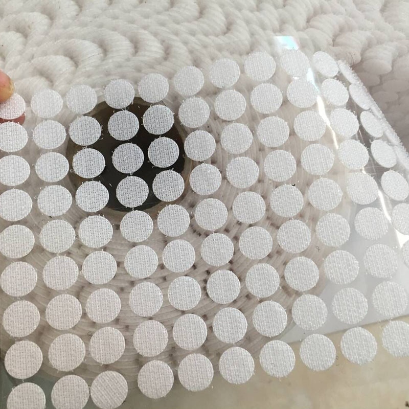 100 Pairs Self Adhesive Dots Round Nylon Black White Strong Self ...