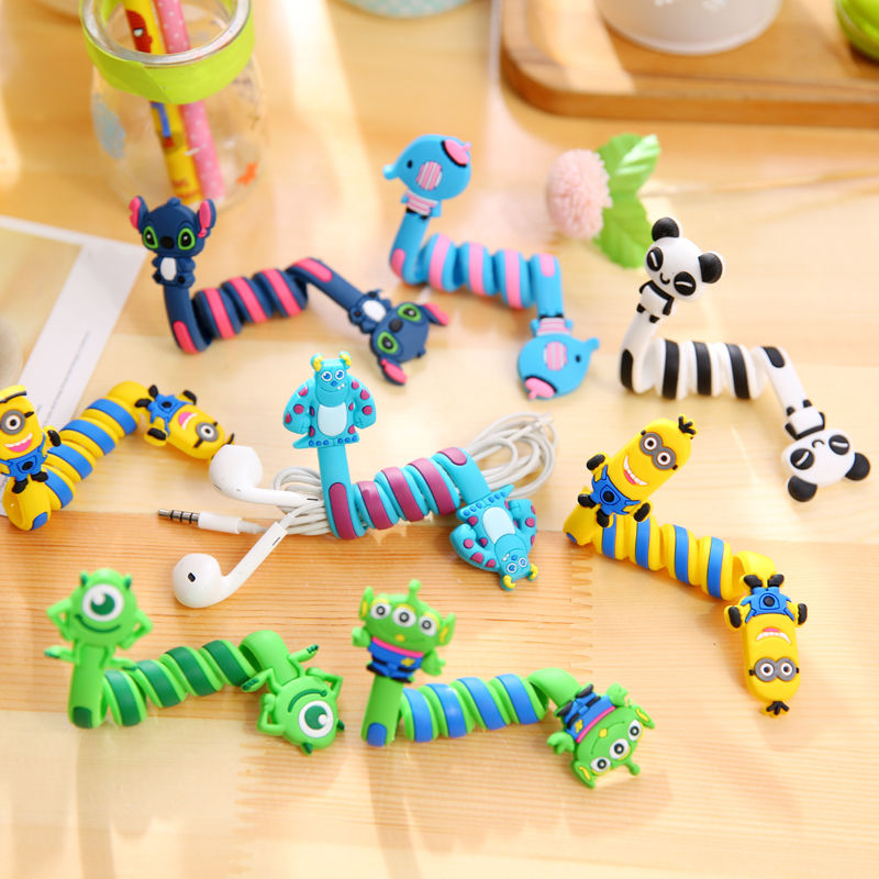 Cartoon Headset Cable Cable Winder Cute Mobile Phone Data Cable Storage ...