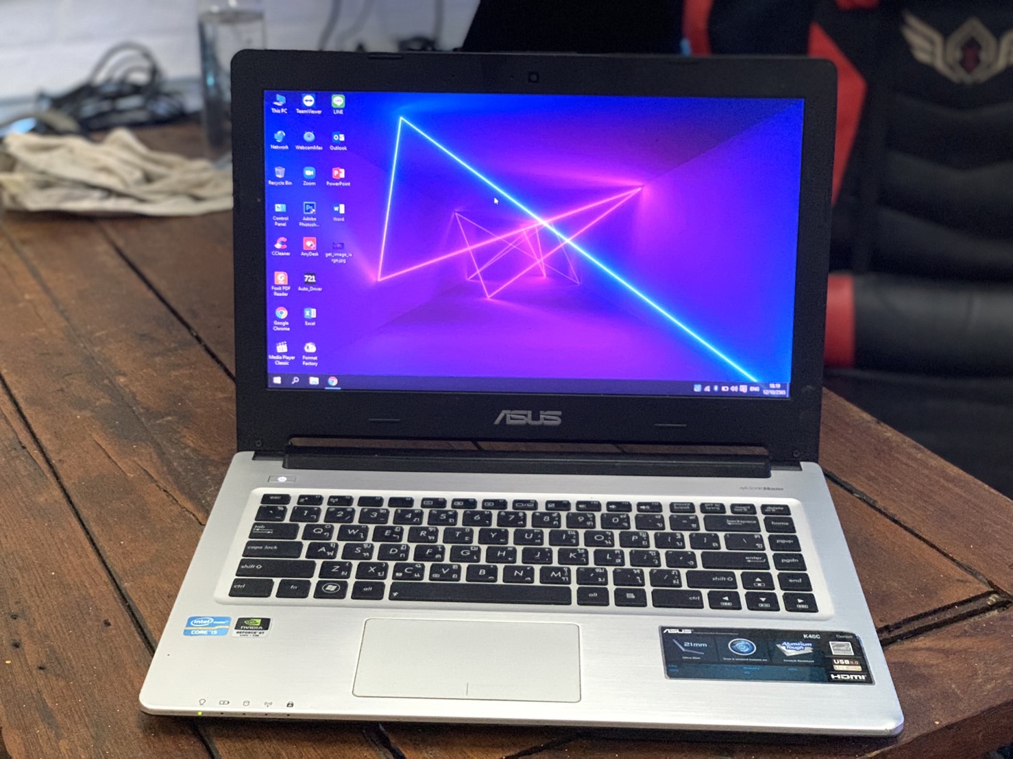 Asus เครื่องสวยๆ ใช้งานได้ แบตเก็บไฟ มีการ์ดจอแยกAsus รุ่น K46C ...