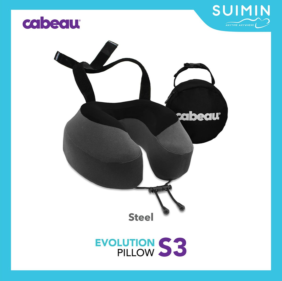CABEAU Evolution Pillow S3 Steel หมอนรองคอ - SUIMIN - ThaiPick