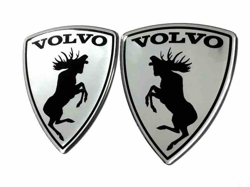 Silver Aluminium VOLVO PRANCING MOOSE Sticker 1 Set | Lazada.co.th