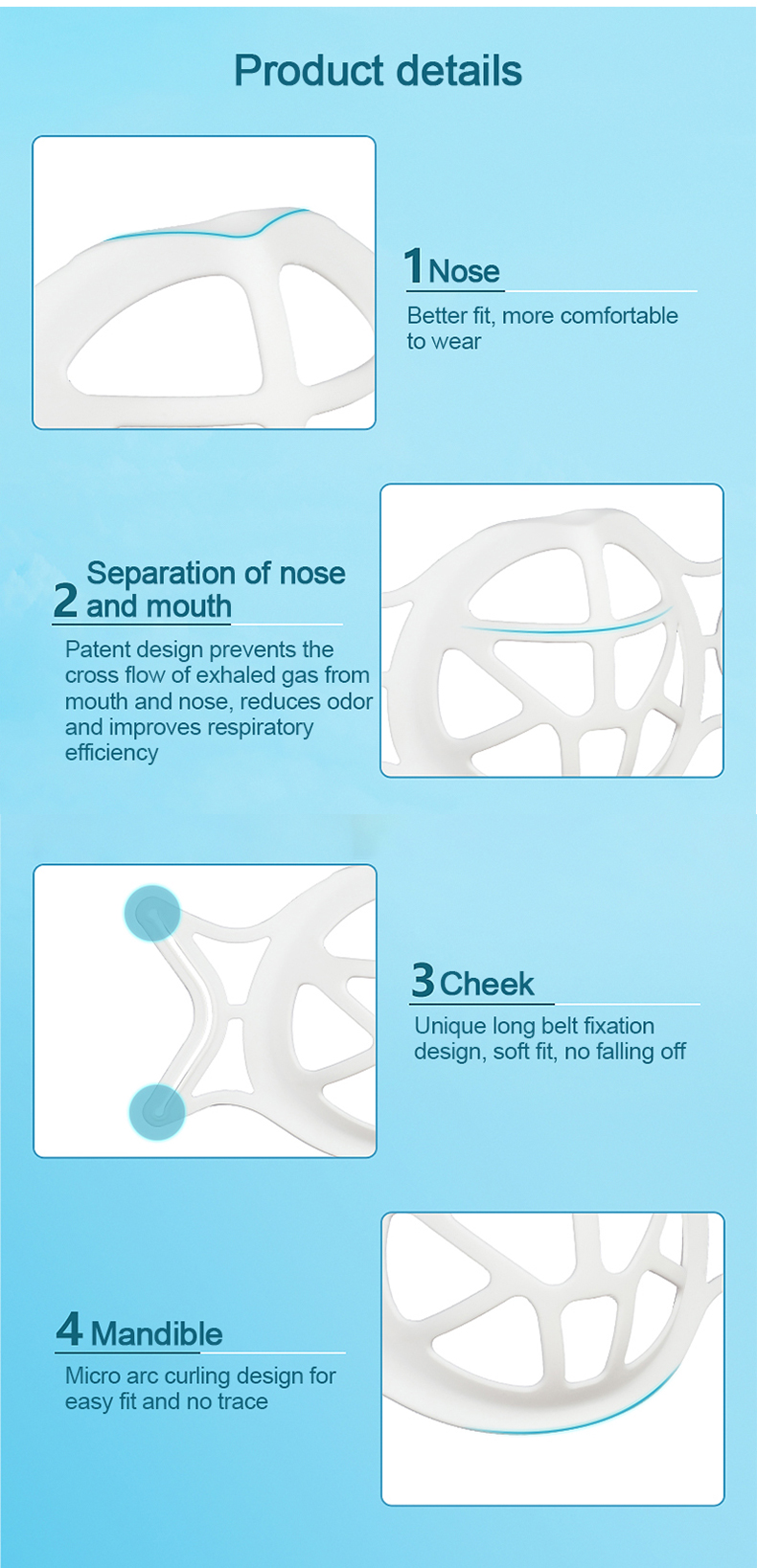 HOME+ ฐานรองหน้ากากแบบมีหูคล้องรุ่นอัพเกรด!! ฐานรองแมส ซิลิโคนนิ่มรอง ...