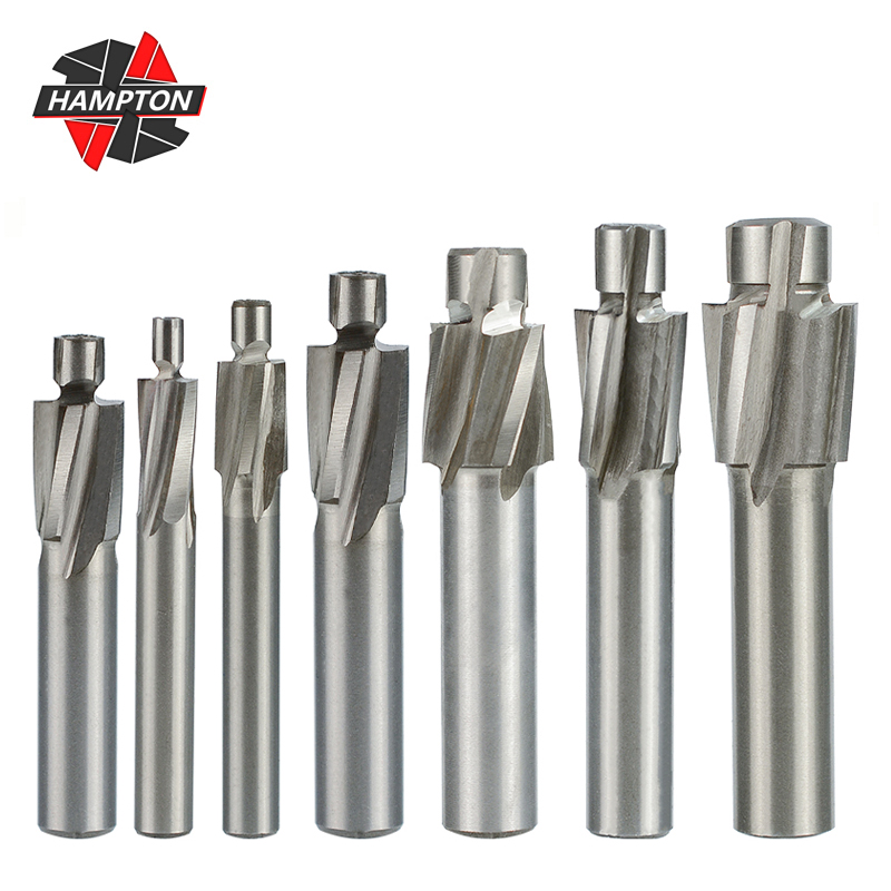 HAMPTON 4 ขลุ่ย Counterbore End Mill M3-M16 PILOT Slotting เครื่องมือ ...