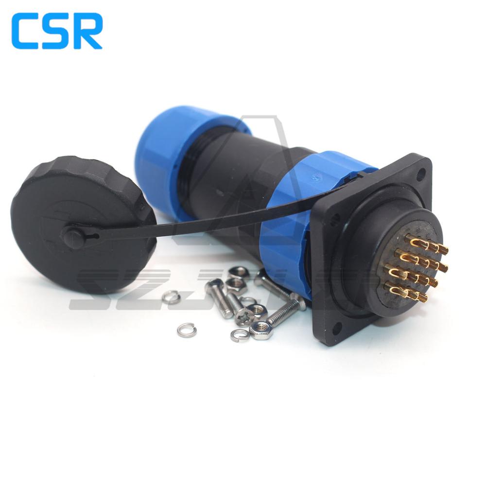 SD28 สแควร์ติดตั้งกันน้ำ Connector 2 3 4 5 6 7 9 10 12 14 16 19 22 24 26 PIN IP68 หญิงปลั๊กและซ็ ...