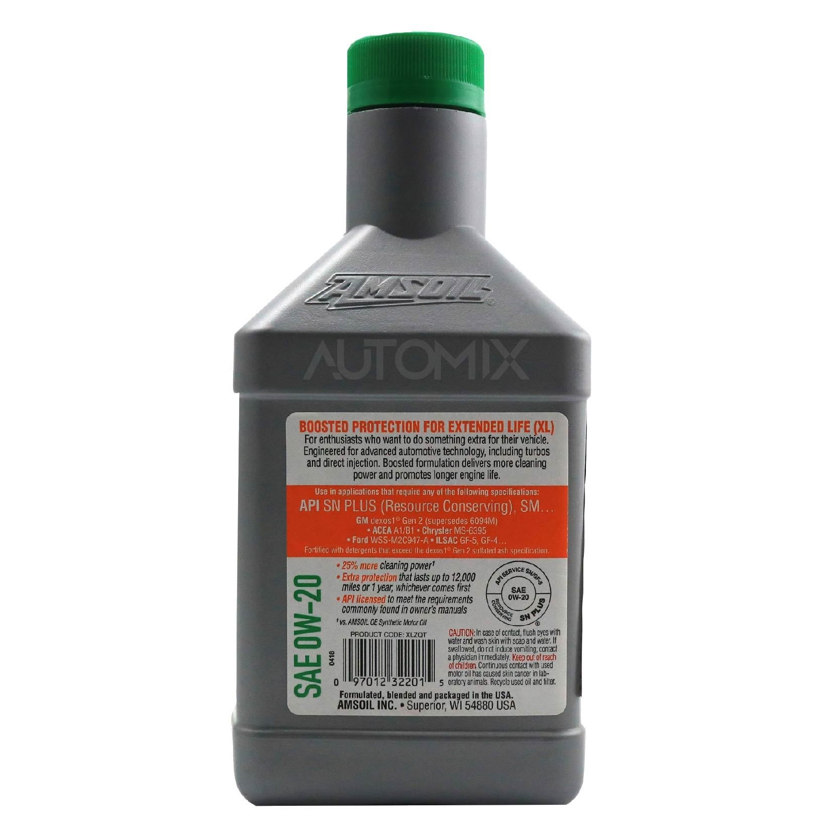 น้ำมันเครื่อง AMSOIL XL BOOSTED MOTOR OIL SAE 0W20 น้ำมันเครื่องรถยนต์ ...