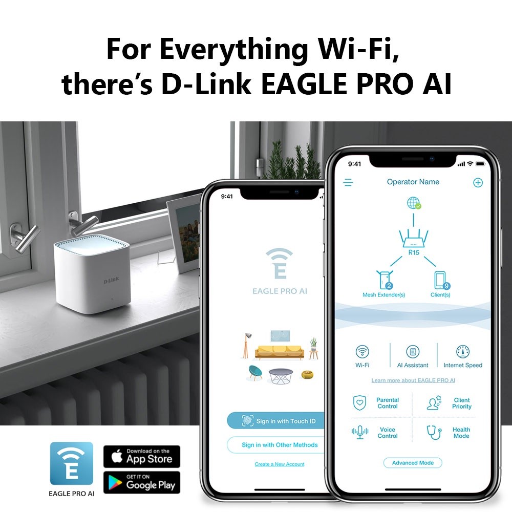 (M15) Mesh Router (เร้าเตอร์) D-ILINK AX1500 Eagle Pro AI Wi-Fi 6 ...