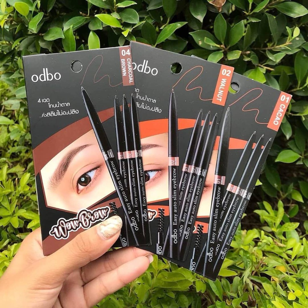 ดินสอเขียนคิ้ว สอเขียนคิ้ว ที่เขียนคิ้วแบบฝุ่น odbo Wow Brow Easy Auto Slim Eyebrow 0.1g OD781 ...