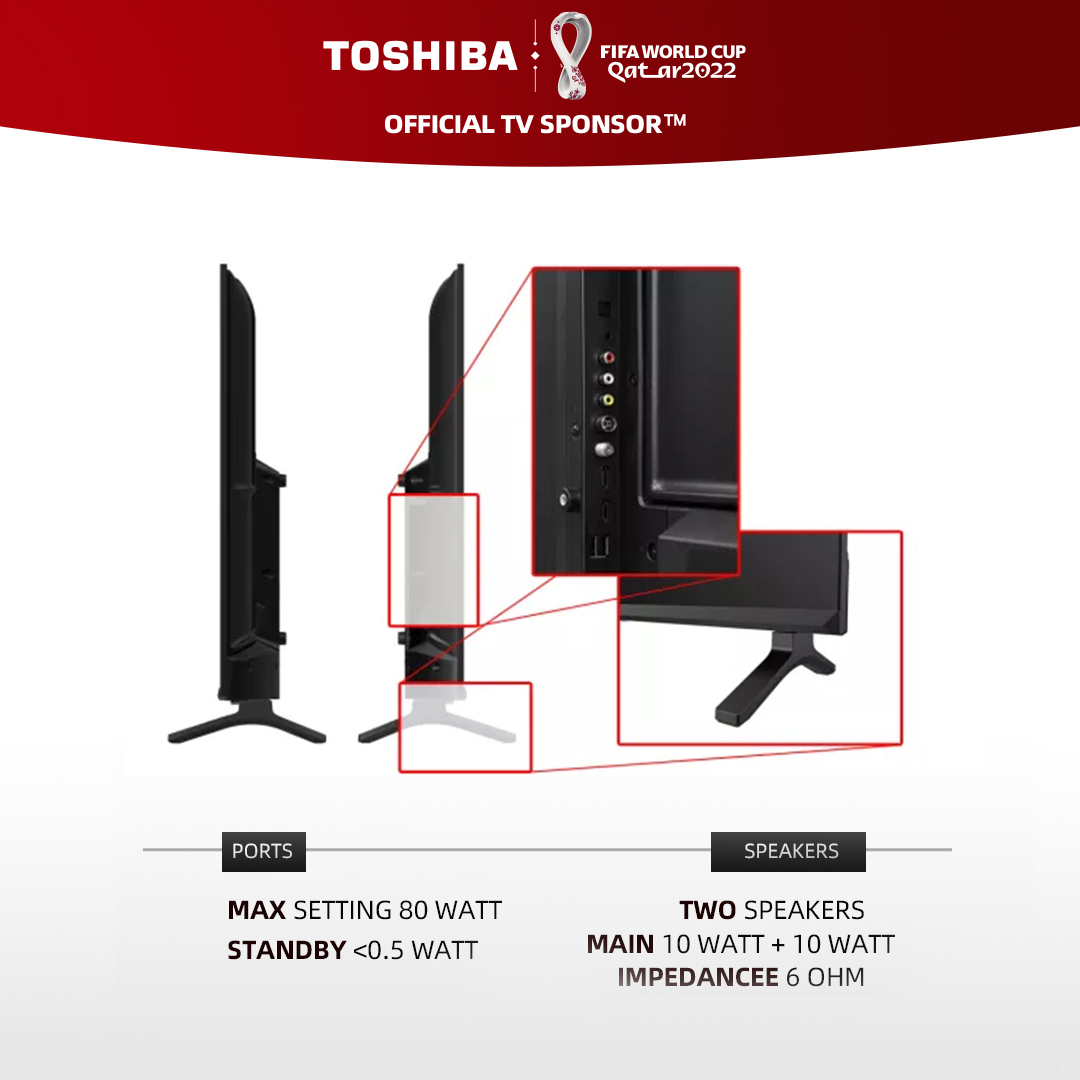 Toshiba TV ทีวี 43 นิ้ว Full HD Digital TV รุ่น 43S25KP Dolby Audio ...