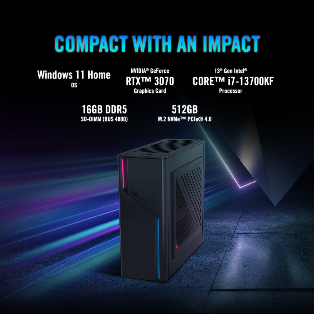 Free Rapoo RGB Headset VH500 Asus Gaming PC ROG STRIX G22CH-1370KF059W ...