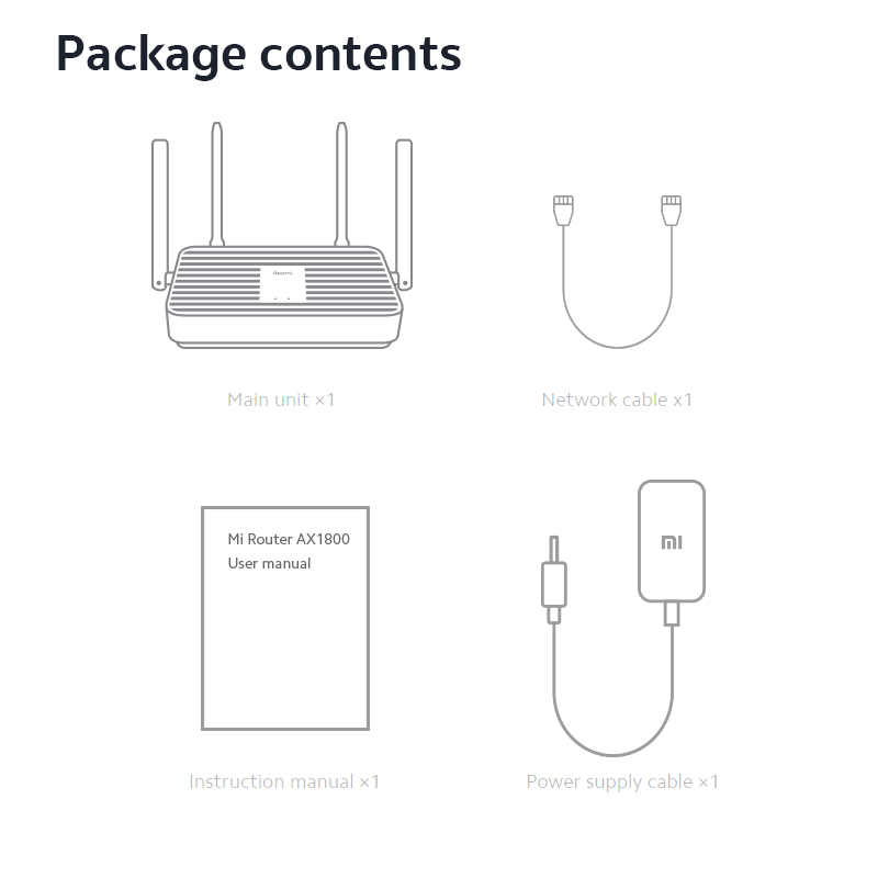 Xiaomi Mi Router AX1800 5G router 5-core WiFi6 หน่วยความจำ 256 MB เราเต ...