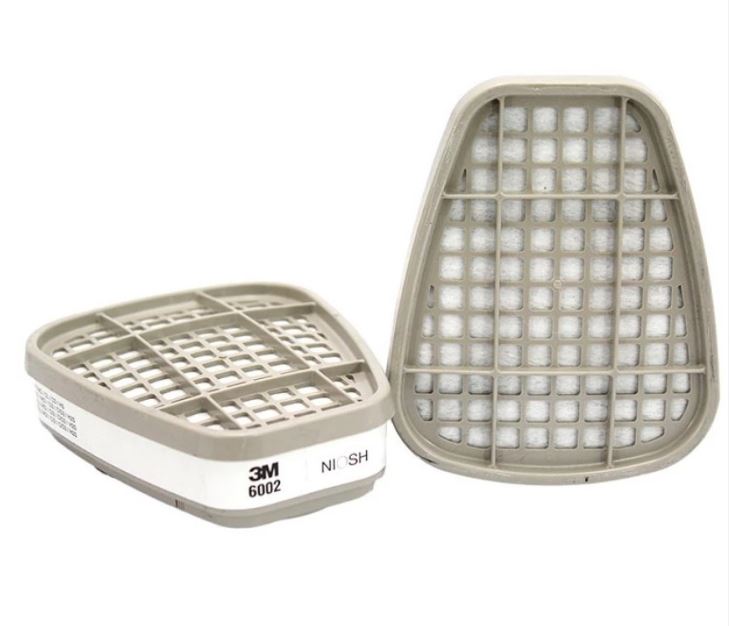 3M 6002 ตลับกรองแก๊สและไอระเหย (1แพค/2ตลับ) ตลับกรองคู่ กันแก๊ส สารเคมี ...