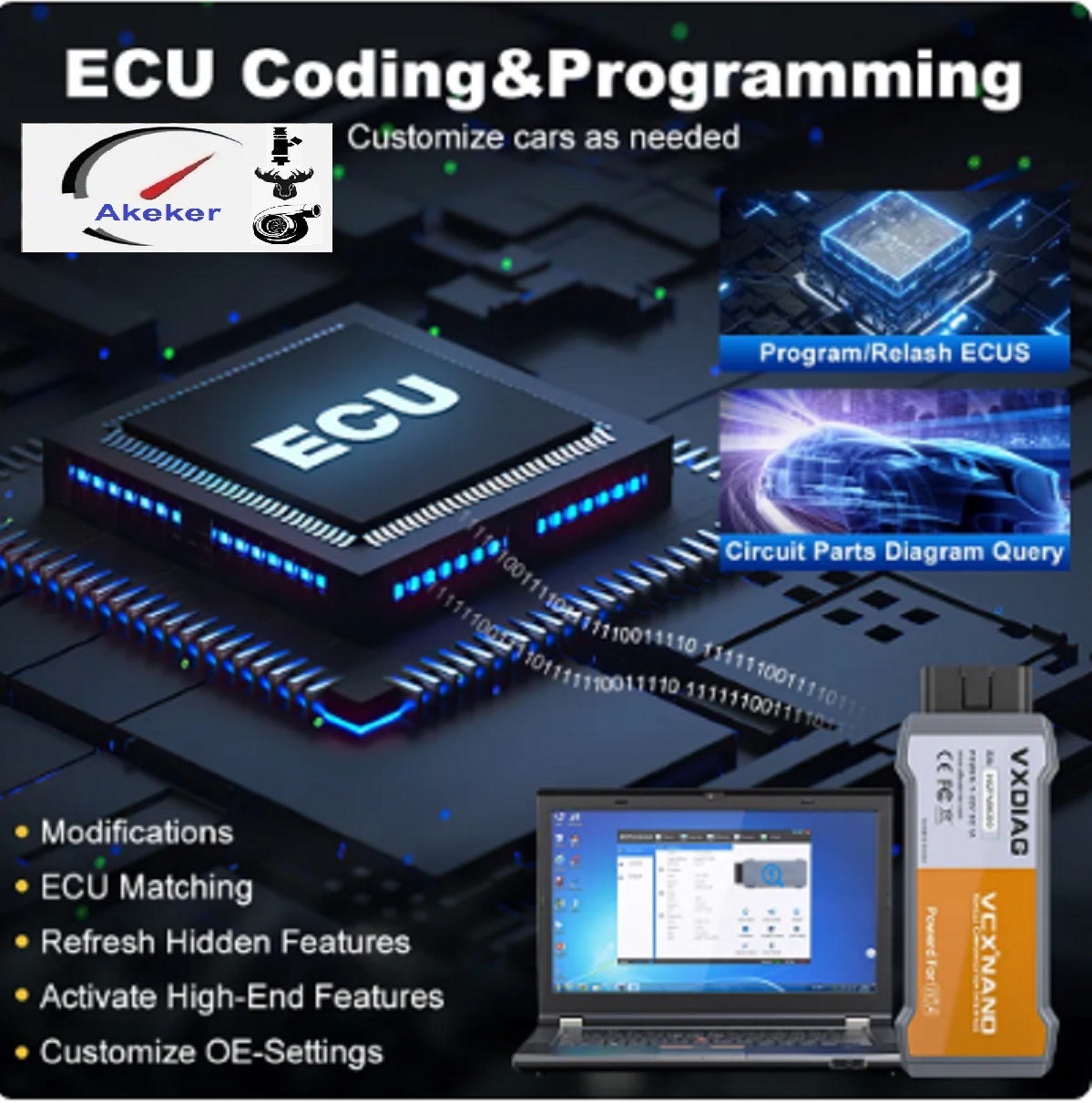 VXDIAG j2534 ECU Programming VCX NANO NX300 For VOLVO 2014D Dice Coding ...