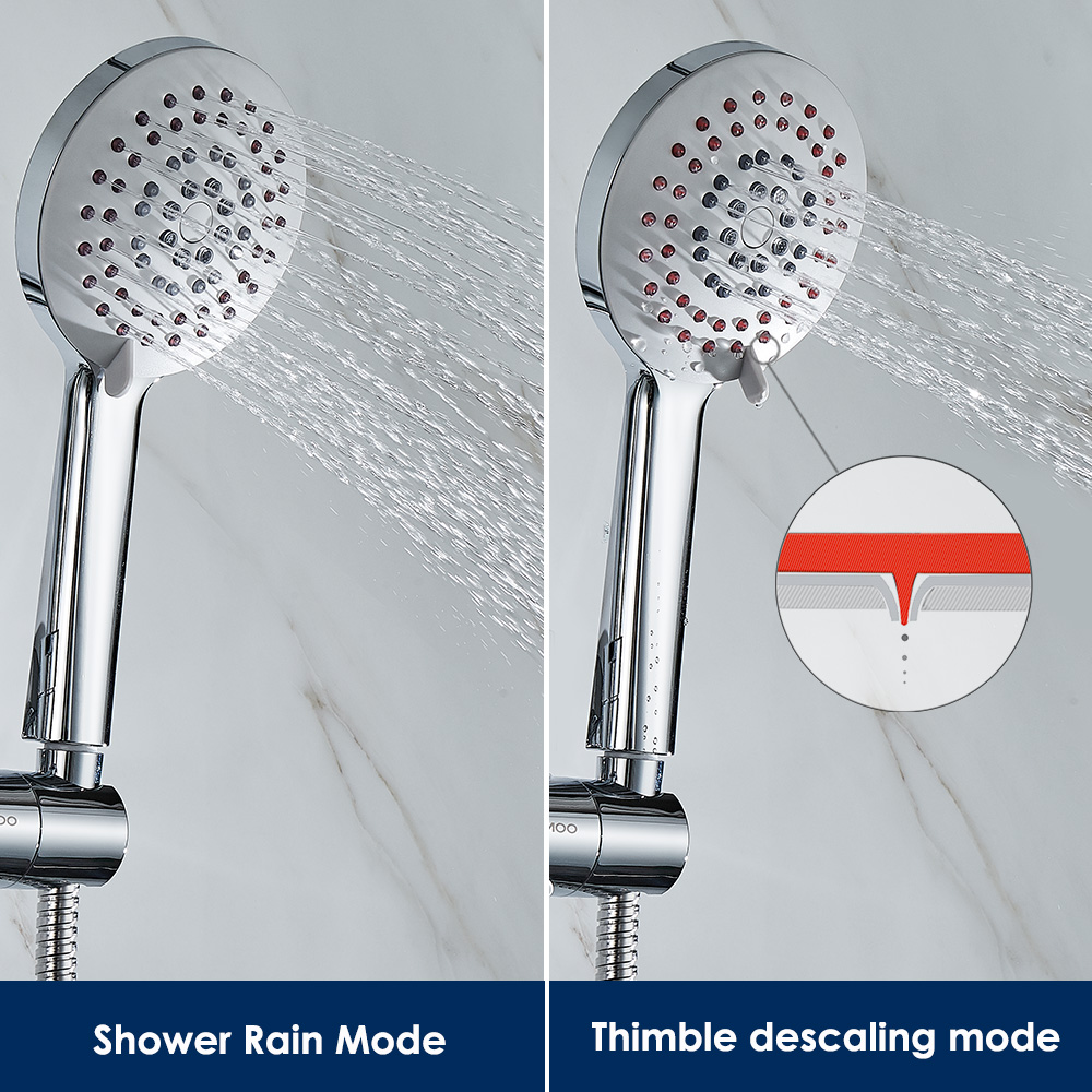 JOMOO S171015-2B02 ฝักบัวขจัดคราบสายอ่อนทำความสะอาดง่าย สีโครมเมี่ยม | Lazada.co.th