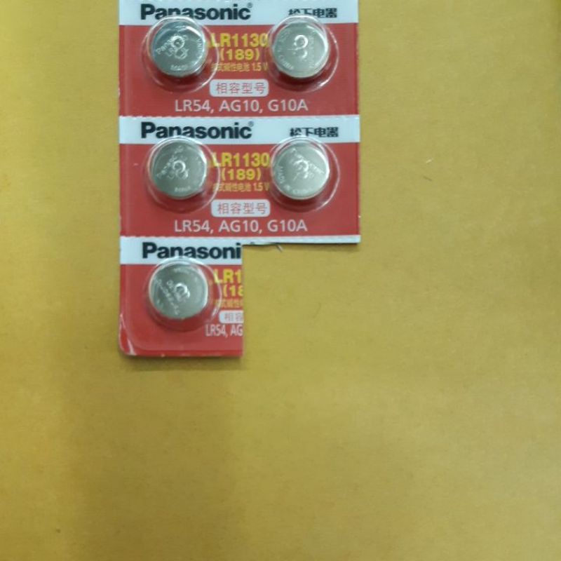 ถ่านกระดุม Panasonic LR1130 (189, AG10, LR54) 1.5V Alkaline Battery ของใหม่ | Lazada.co.th