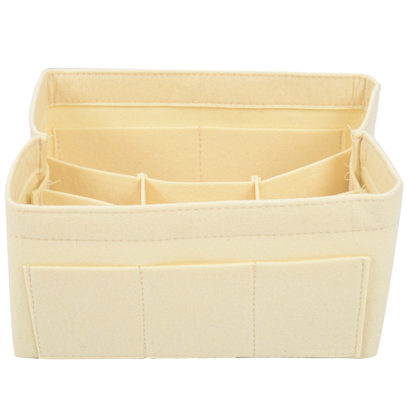 Women Fashion Felt Cloth Inner Bag Fits In Insert Handbag Multi-Pockets ...