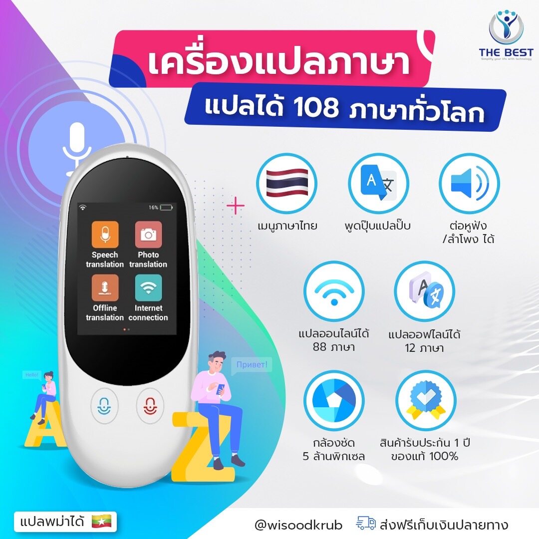 iTran F1 Pro Voice Translator เครื่องแปลภาษา อัจฉริยะ พูดภาษาไทยแล้วแปล ...