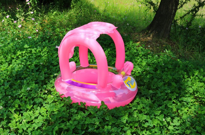 Inflatable Baby Boat with Canopy Pool Float for Kids Swimming Ring fo ...