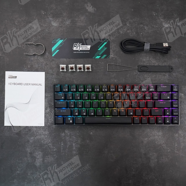 RK68(RK855)/RK71 RGB Wireless 65% Compact Mechanical Keyboard, 68/71 ...