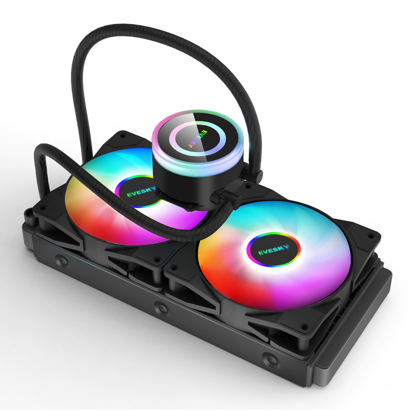 ชุดน้ำระบบปิด Tsunami CoolMan ARGB Multi-platform CPU Liquid Cooler CM ...