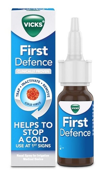Vicks First Defence Nasal Spray 15 ml วิคส์ สเปรย์พ่นจมูก แก้หวัด ฆ่า ...