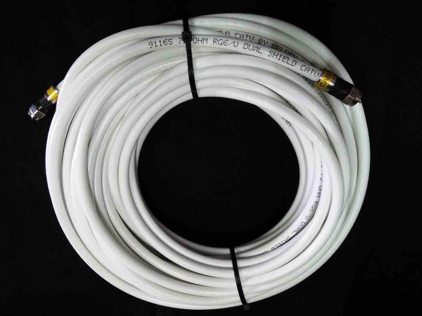 RG6 Commscope ชีล 77% ยาว 20 เมตรพร้อมหัว F Type แบบอัดกันน้ำ ทั้ง 2 ...