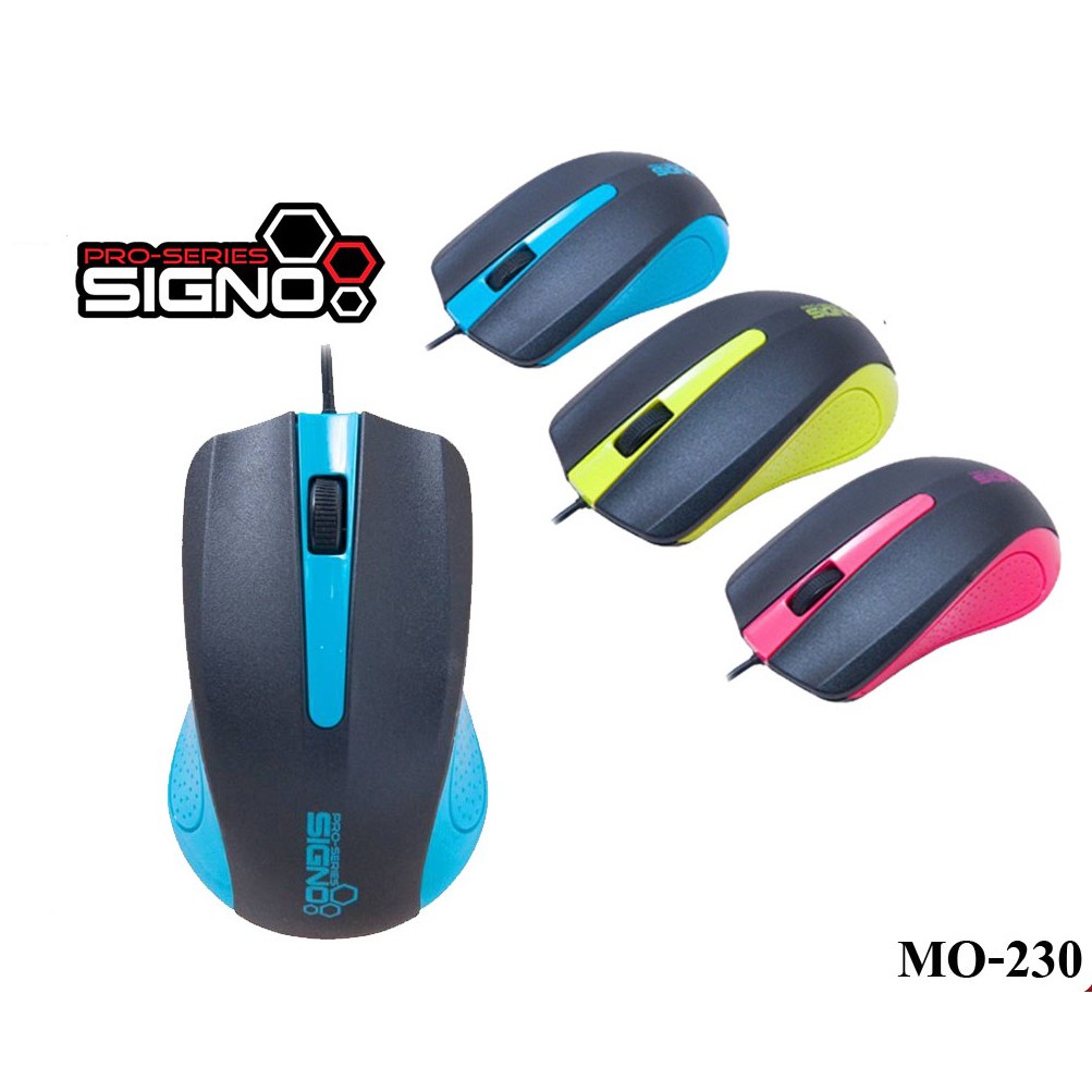 SIGNO PRO-SERIES MO-230P WIRED BESICO OPTICAL MOUSE 1000DPI - WW COM ...