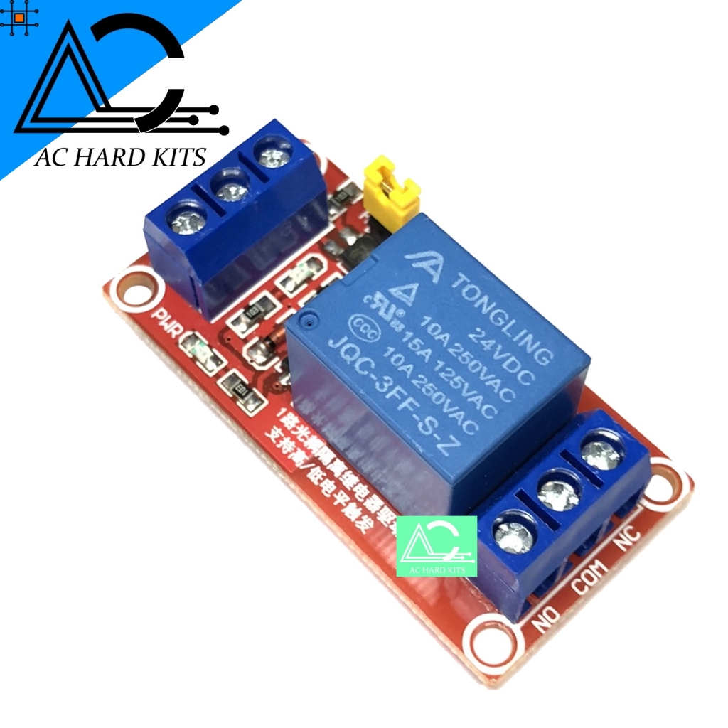 24V 1 Channel Relay Isolation High & Low Trigger โมดูลรีเลย์ 24V - AC ...