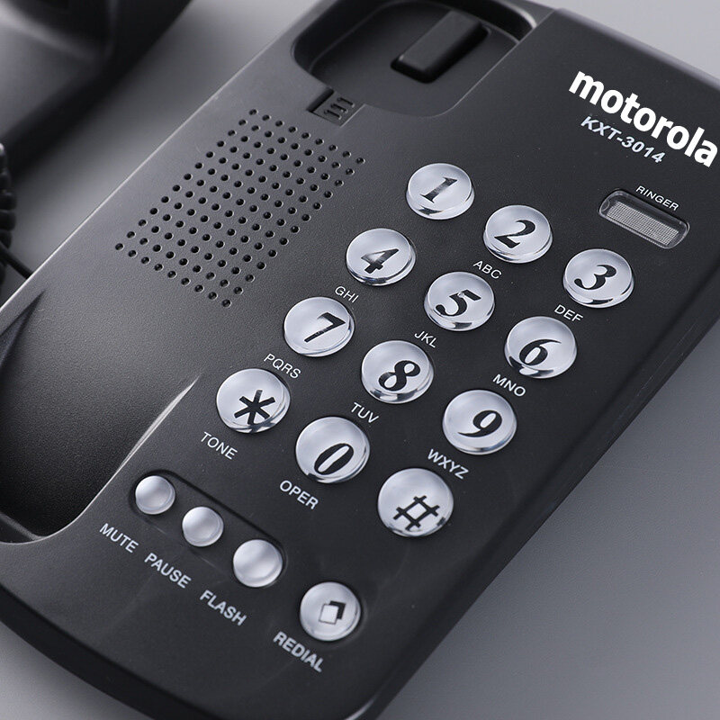 Motorola KXT-3014 ปุ่มโทรศัพท์บ้านขนาดใหญ่แบบมีสายสำนักงานโทรศัพท์พื้นฐานสายโทรศัพท์พื้นฐานที่ ...