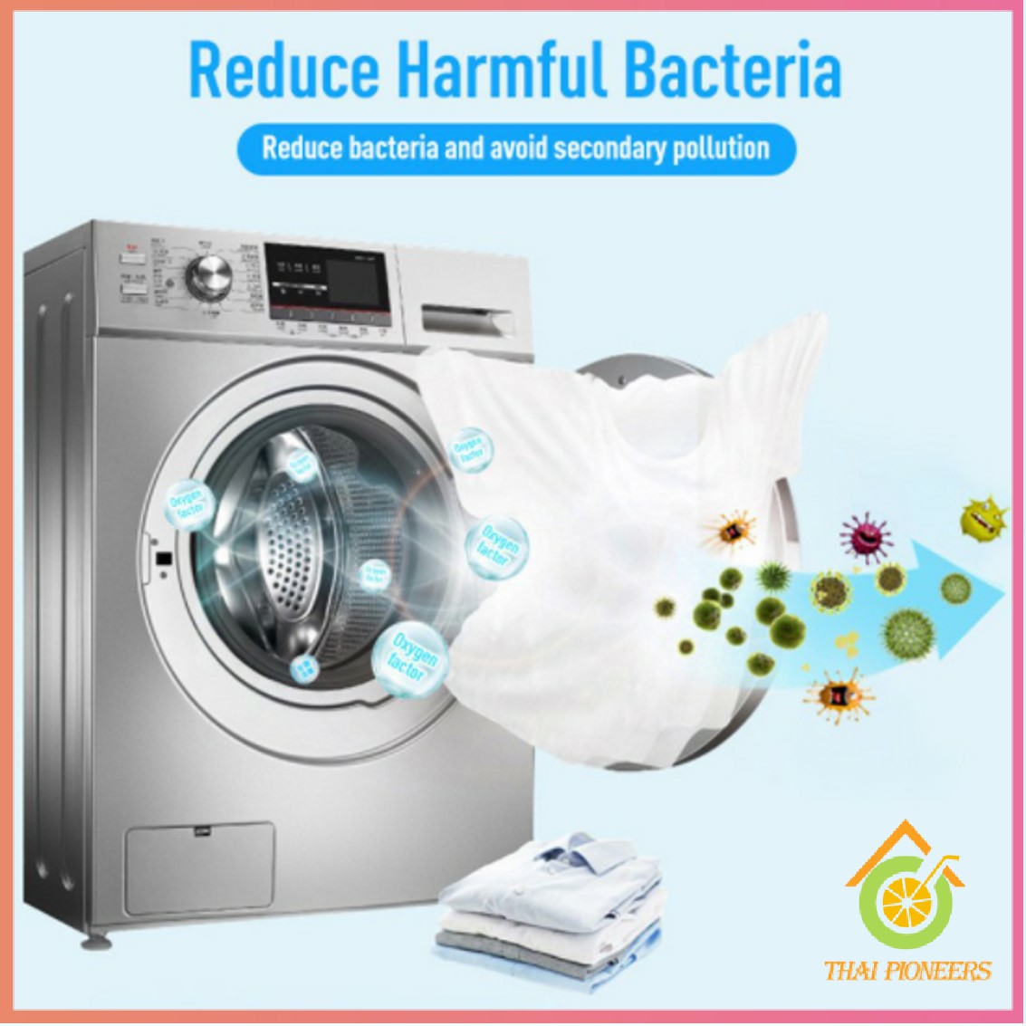 Thai Pioneers ผงทำความสะอาดเครื่องซักผ้า ผงล้างเครื่องซักผ้า Washing ...