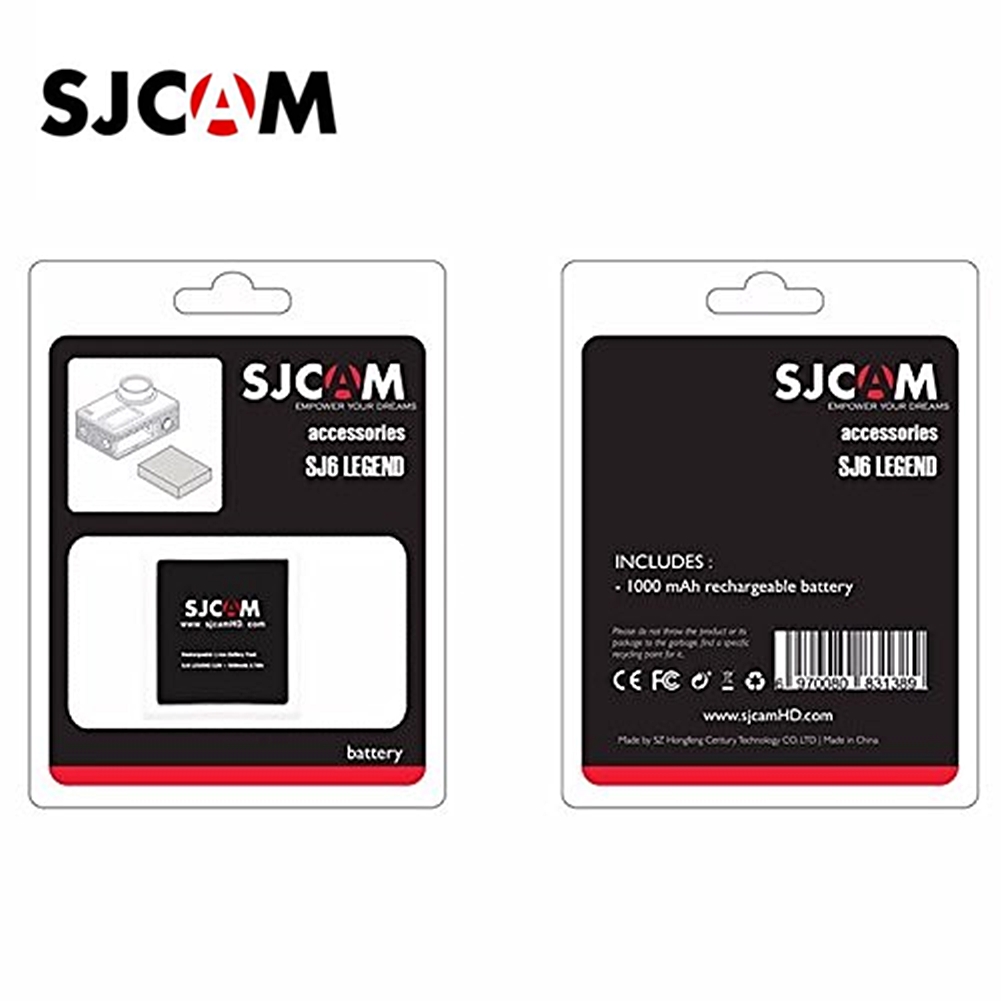 Battery SJCAM SJ6 LEGEND 3.8V 1000mAh(Warranty 3 month) - loxtechnology ...