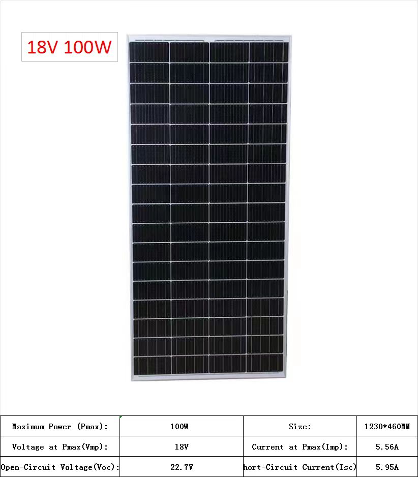 แผงโซลาร์เซลล์ monocrystalline solar cell 12V-18V 80W solar panel | Lazada.co.th
