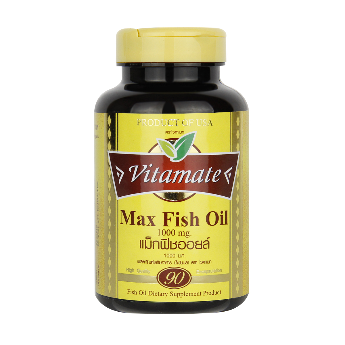 น้ำมันปลา EPA DHA สูง นำเข้าจาก USA ฟิชออย ไวตาเมท Vitamate Max Fish ...