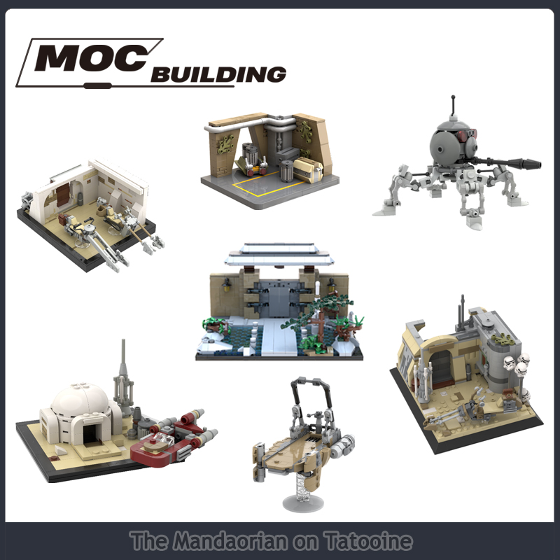 Star Movie Creator Expert MOC Dwarf Droid Building Block Airship Clone ...