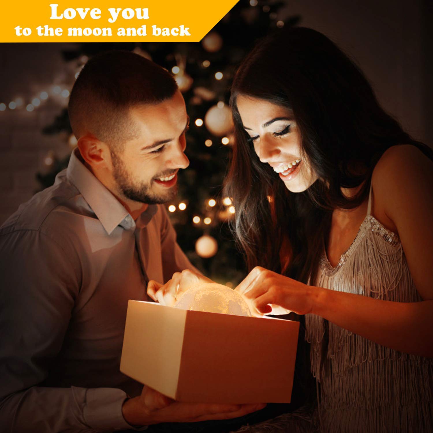 DIY Mini Moon Lamp kawaii room decor 3D Creative Night Light Gift For ...