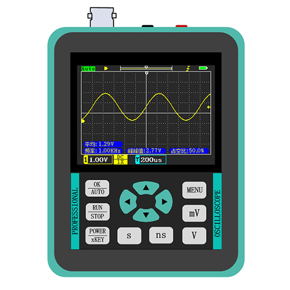 Handheld Mini Digital Oscilloscope with 2.4 Inches Color Screen 120M ...