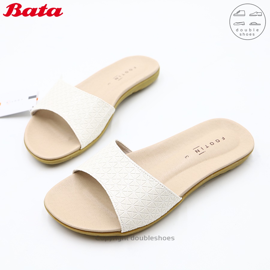 FOOTIN by BATA รองเท้าแตะผู้หญิง บุนุ่ม พื้นยางดิบ รุ่น 561-5998 สีขาว ...