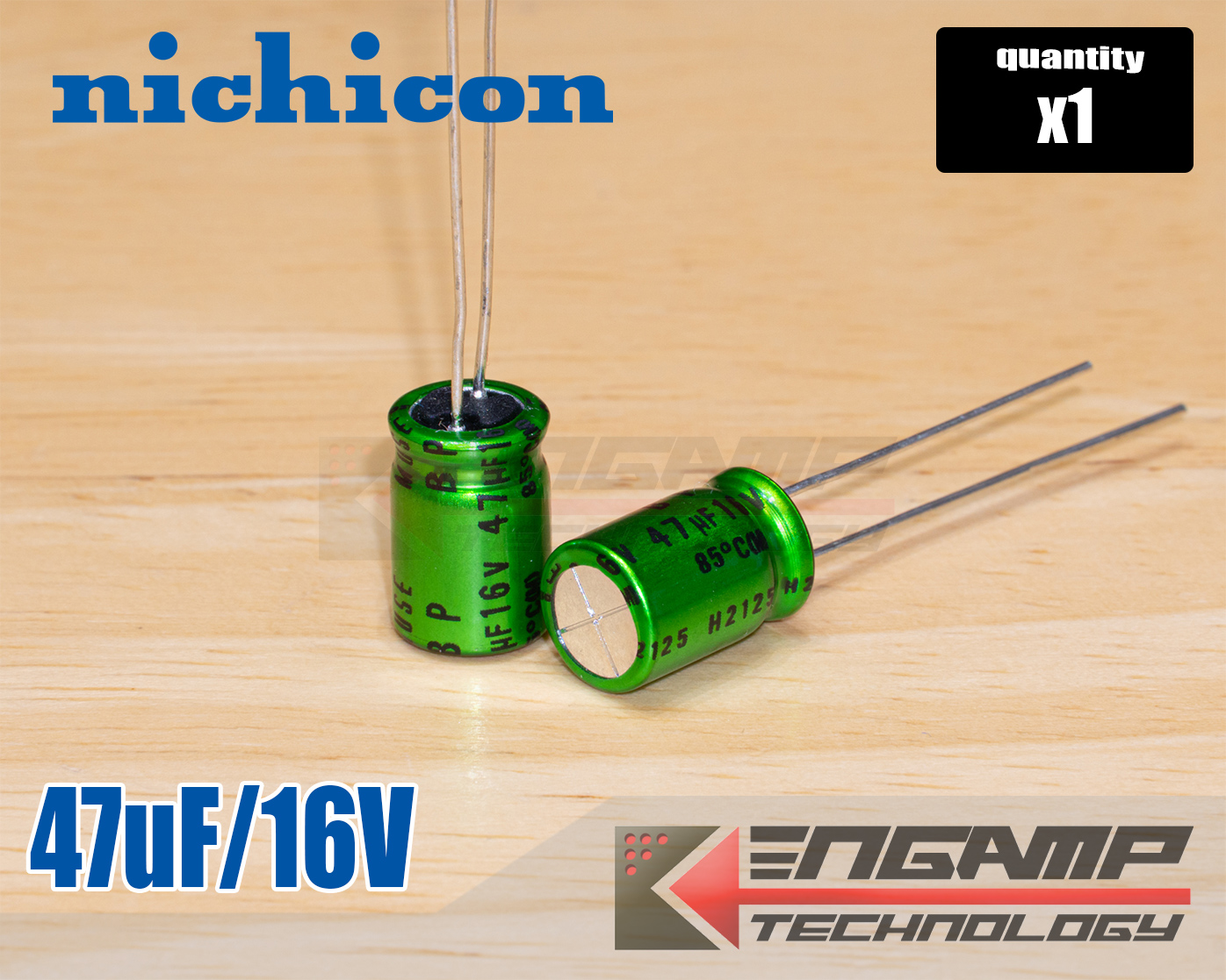 (1ตัว) [E-CAP] 47uF/16V B.P 85 C Nichicon MUSE 8x11.5mm P=3.5mm ...