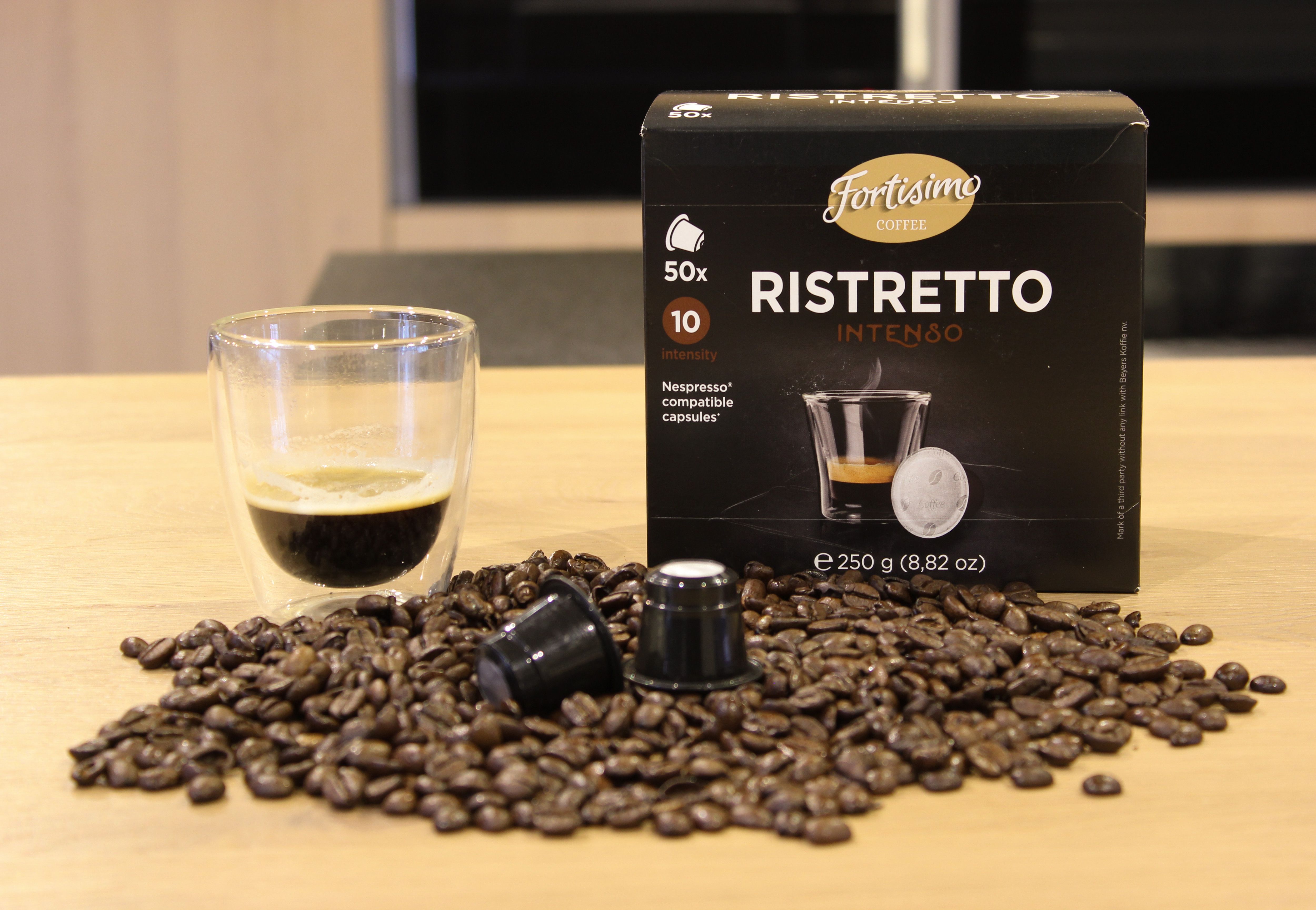 กาแฟแคปซูลฟอร์ติสิโม Fortisimo Cafe ron ที่เข้ากันได้กับเครื่องชงเนสเพรสโซ่ ริสเทรซโต อินเทนโซ ...