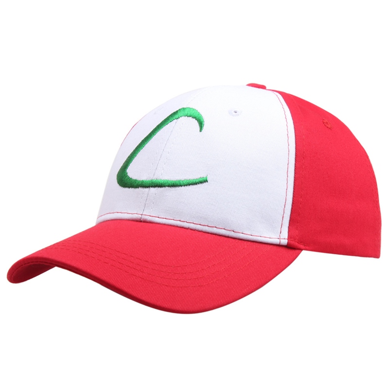 Ash Ketchum Cosplay Hat Embroidery Baseball Cap Adjustable 323286 ...